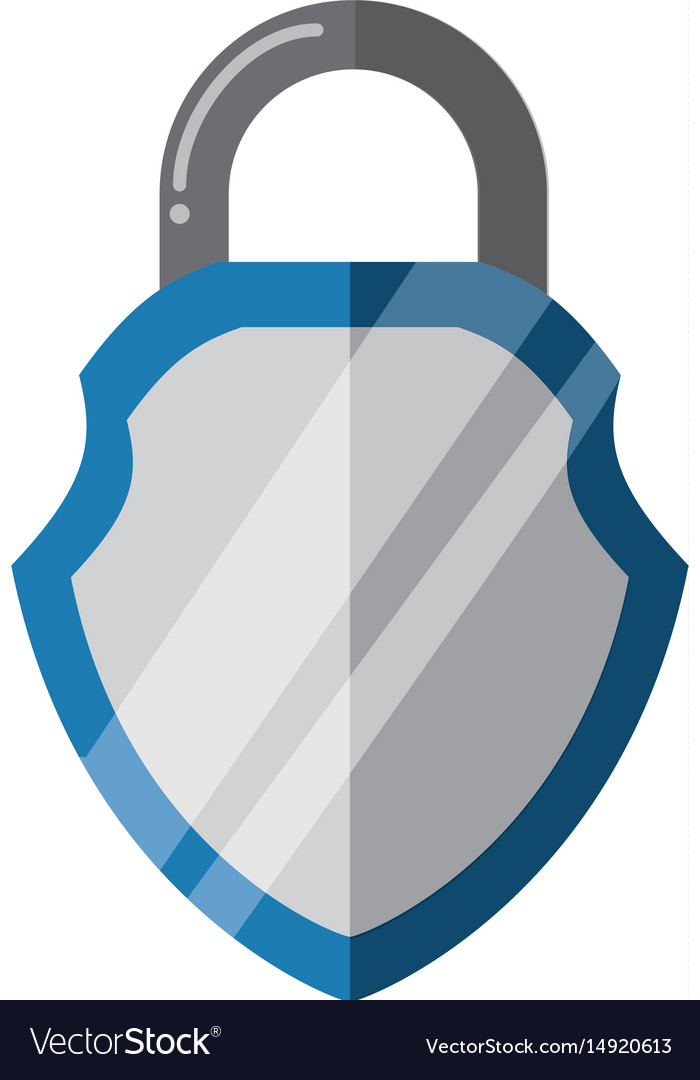 Padlock security shield Royalty Free Vector Image