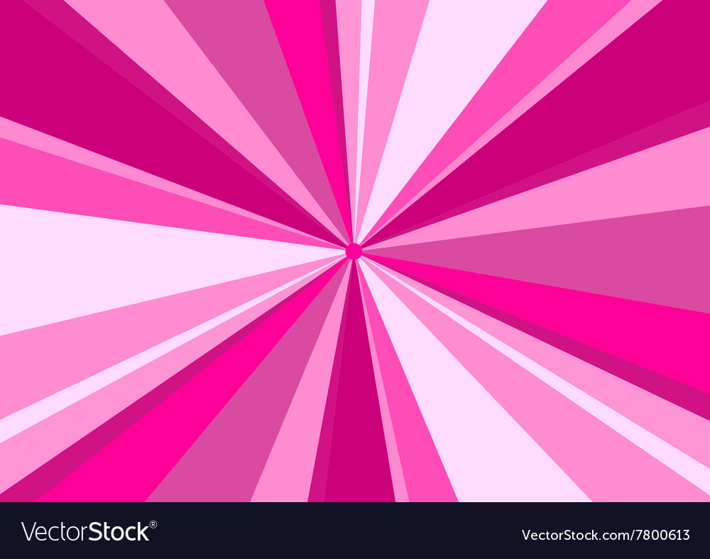 Rays radius background center pink Royalty Free Vector Image