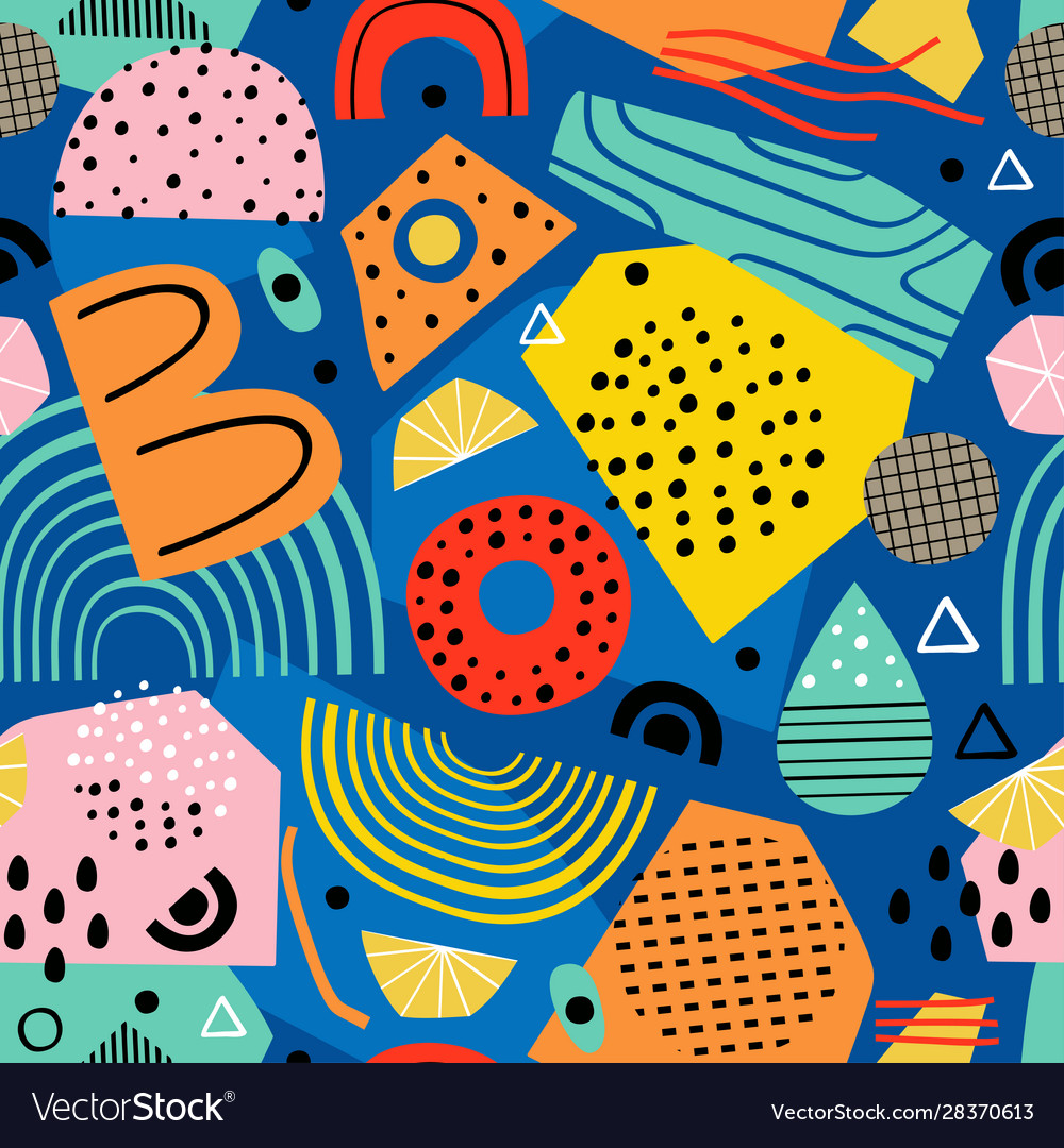 Seamless pattern with abstract elements Royalty Free Vector