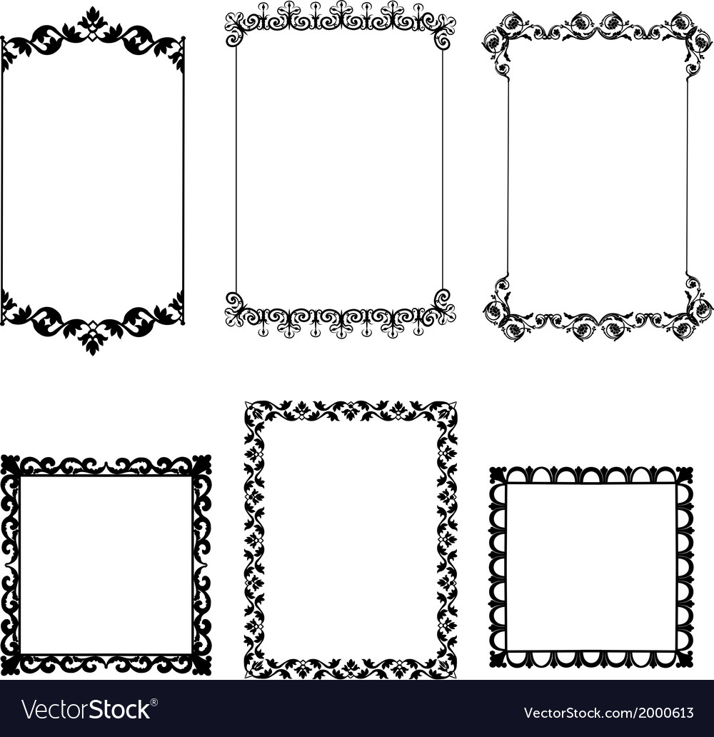 Set frame Royalty Free Vector Image - VectorStock