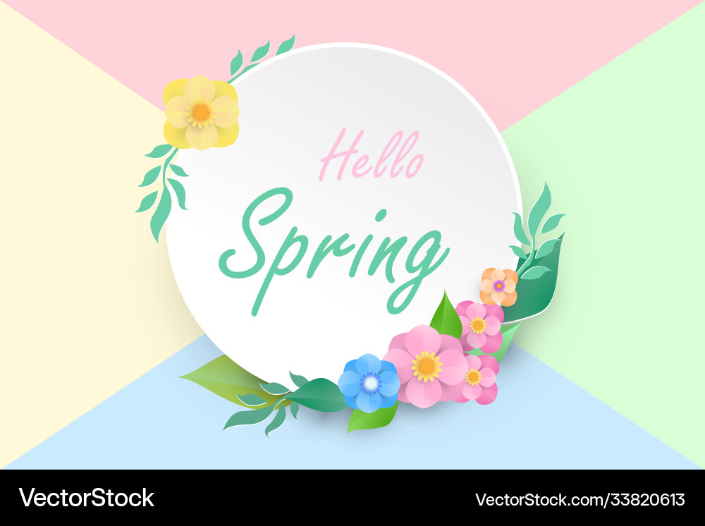 Spring background or banner design with lovely Vector Image