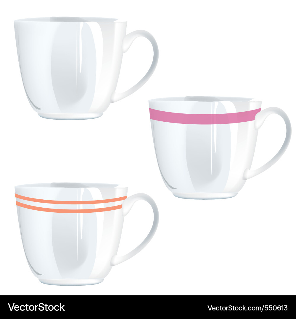 Tea cups Royalty Free Vector Image - VectorStock