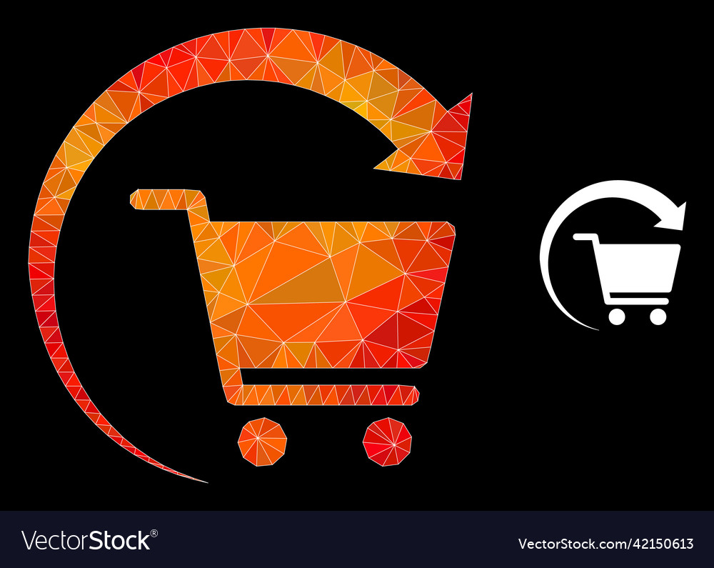 Triangle filled repeat shopping order icon Vector Image