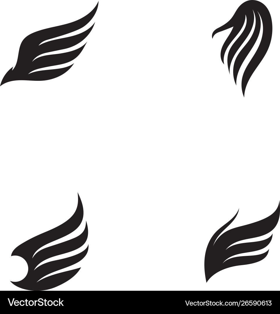 Wing logo and symbol business template Royalty Free Vector