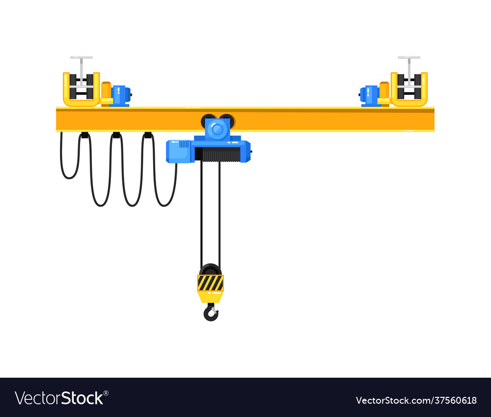 Automatic crane elevating equipment isolated Vector Image