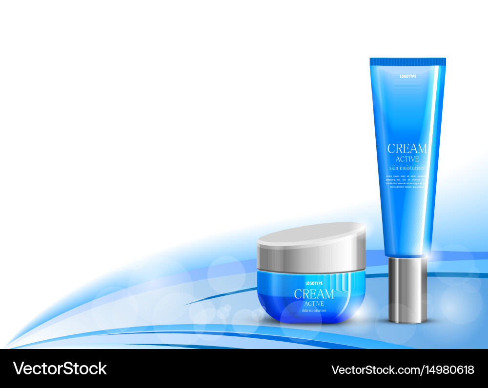 Body cream cosmetic design template Royalty Free Vector