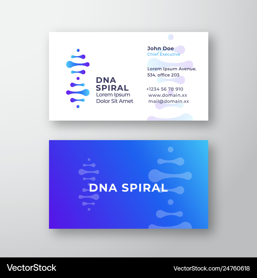 Dna spiral abstract sign or logo Royalty Free Vector Image