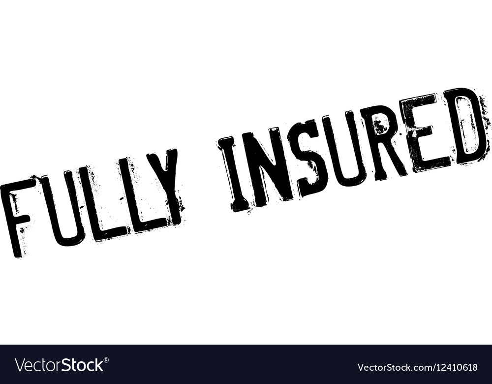 Fully insured stamp Royalty Free Vector Image - VectorStock