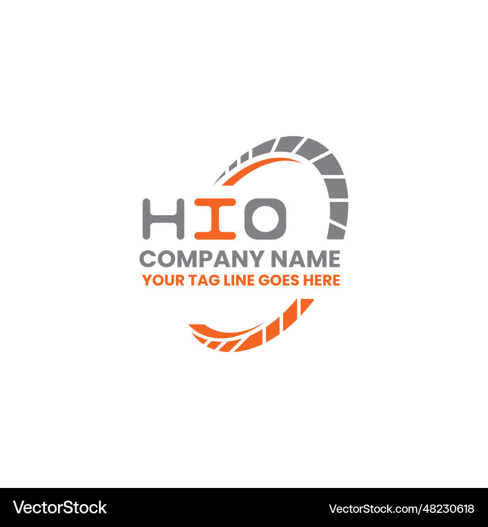 Hio letter logo creative design with graphic hio Vector Image