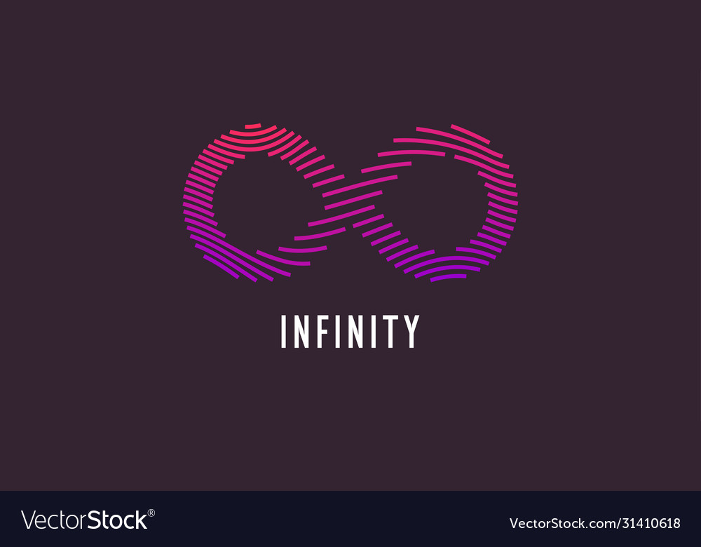 Infinity sign in modern graphics Royalty Free Vector Image