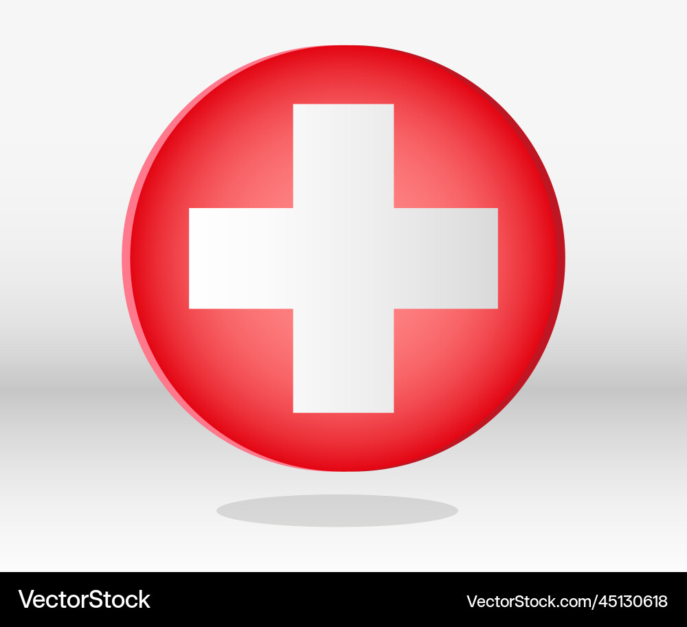 Red cross logo medical modern first aid Royalty Free Vector