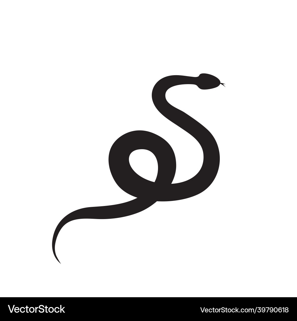 Snake icon viper symbol serpent sign Royalty Free Vector