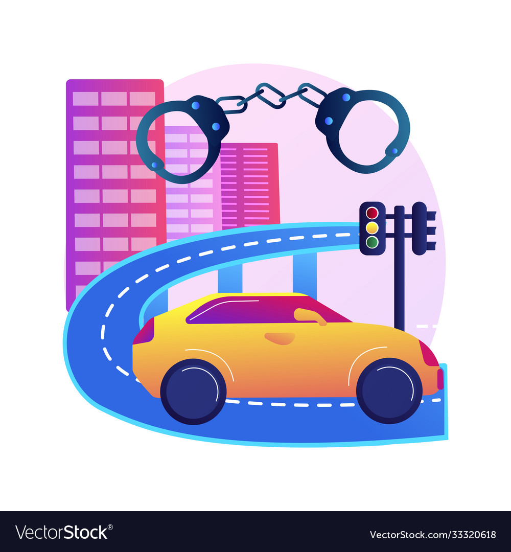 Traffic crime abstract concept Royalty Free Vector Image Traffic crime abstract concept Royalty Free Vector Image