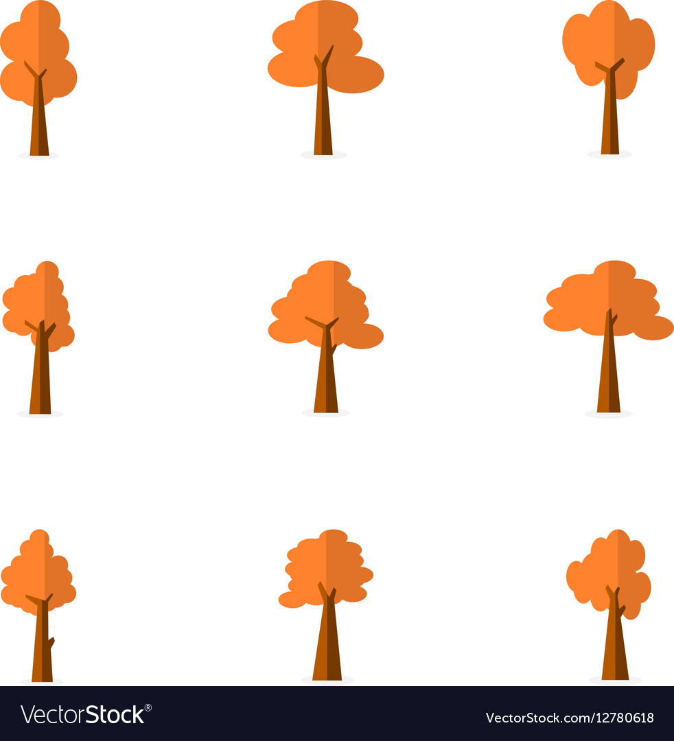 Tree set various Royalty Free Vector Image - VectorStock