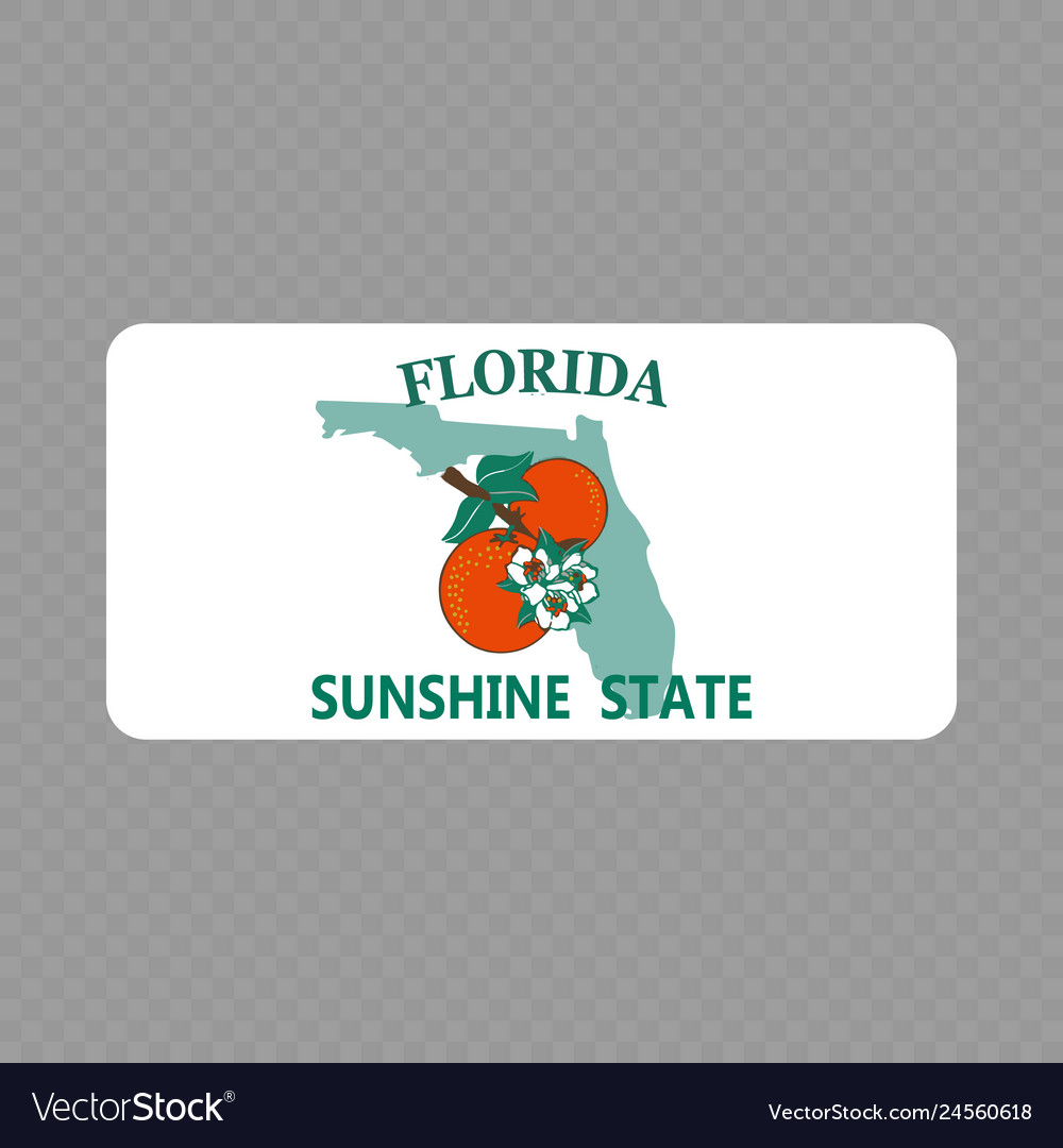 Florida License Plate Template