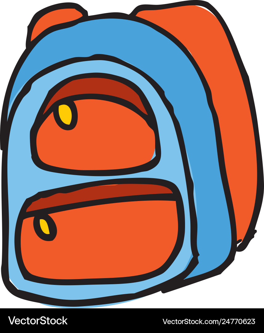 Bag school supply icon Royalty Free Vector Image