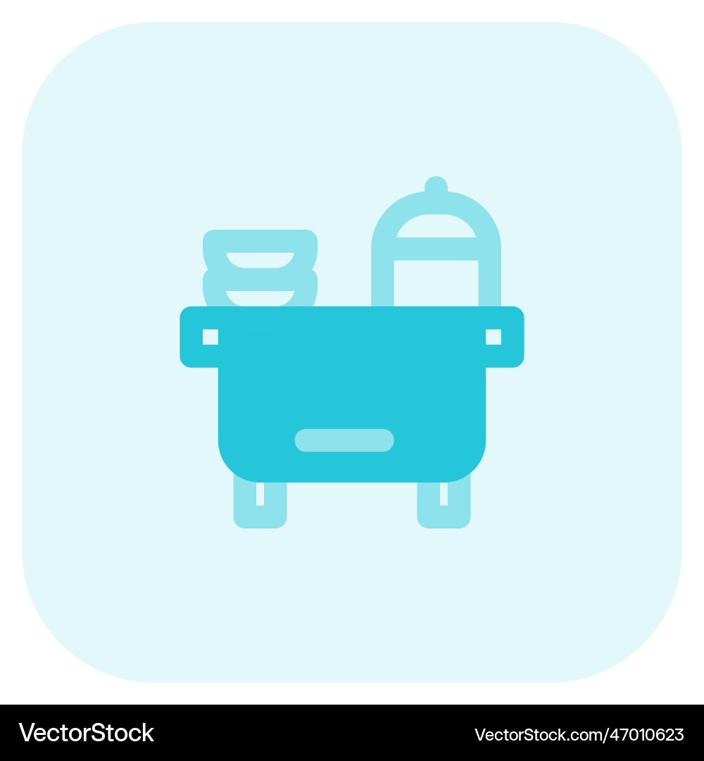Buffet a table for display of food Royalty Free Vector Image