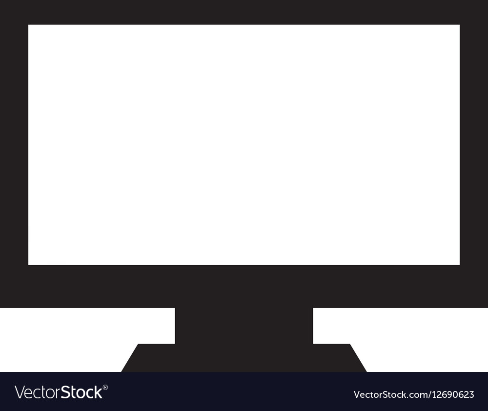 Computer desktop isolated icon Royalty Free Vector Image