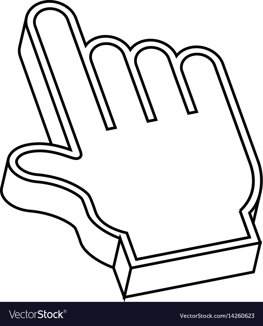 Hand pointer cursor icon Royalty Free Vector Image