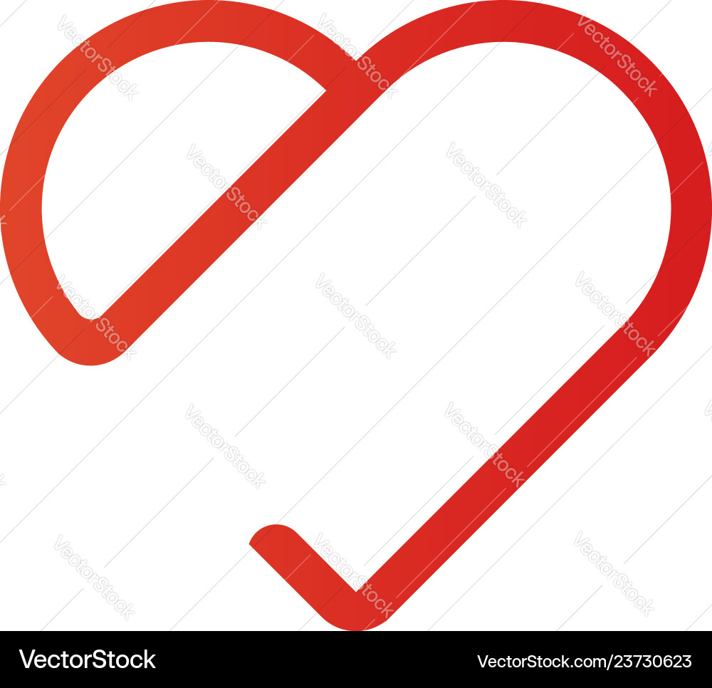Heart sign logo Royalty Free Vector Image - VectorStock