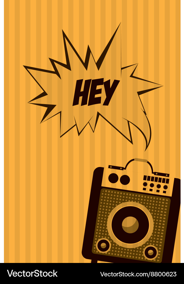 Music icon retro concept flat Royalty Free Vector Image