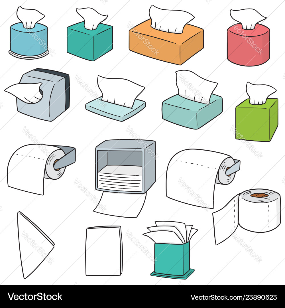 Set of tissue paper Royalty Free Vector Image - VectorStock
