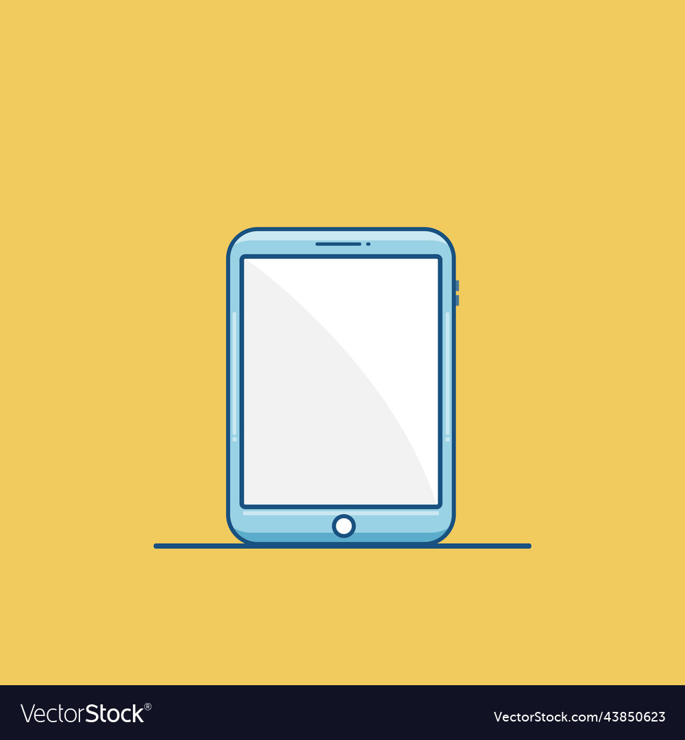 Tablet flat design Royalty Free Vector Image - VectorStock