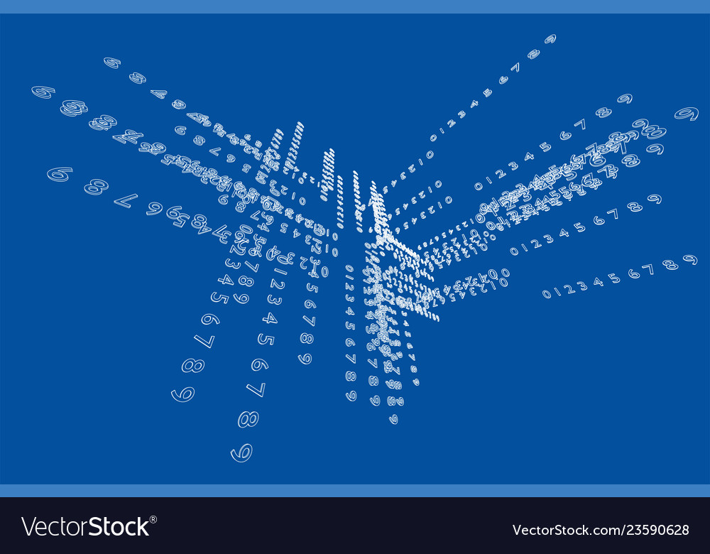Abstract background consisting of numbers Vector Image