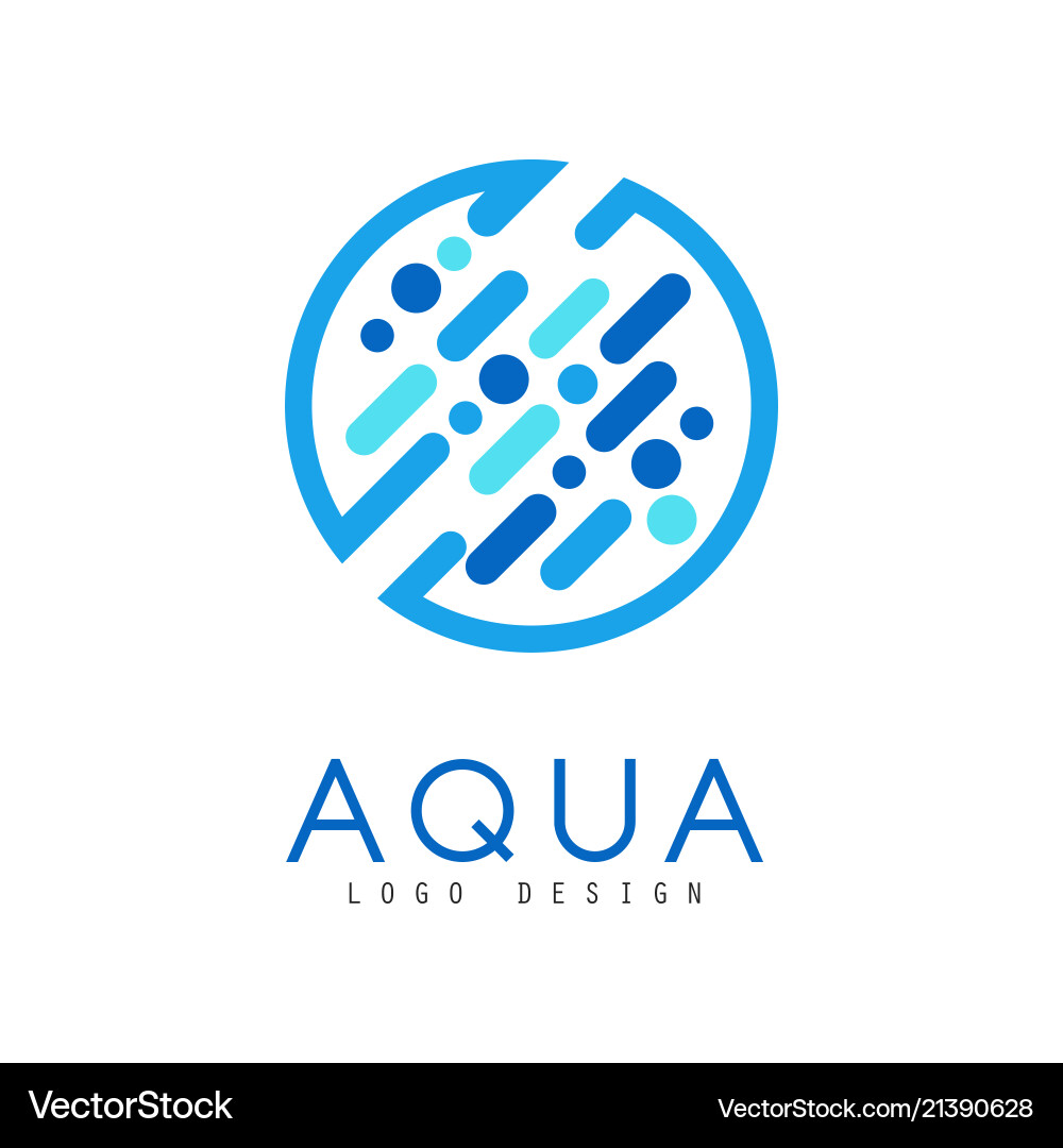 Aqua logo design brand identity template ecology Vector Image