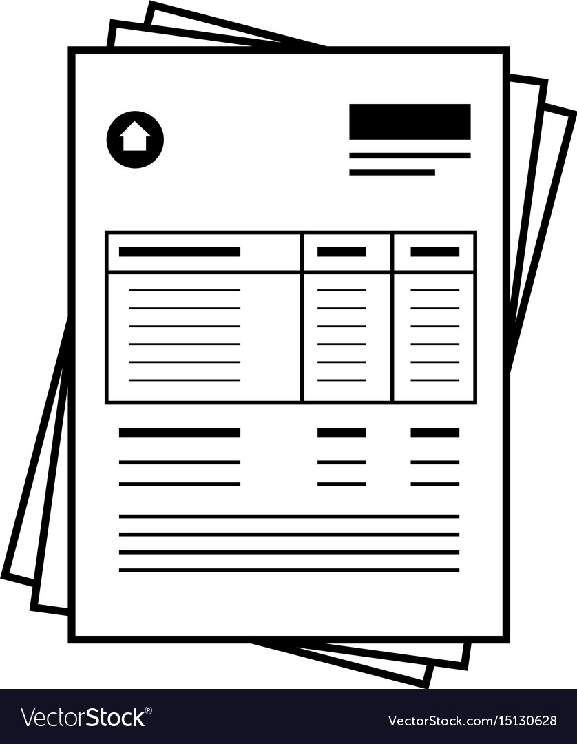 Bill document icon Royalty Free Vector Image - VectorStock