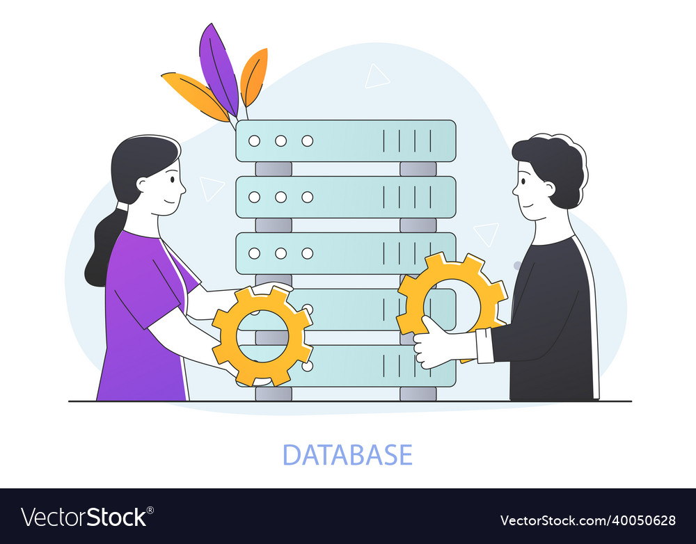 Database tools concept Royalty Free Vector Image