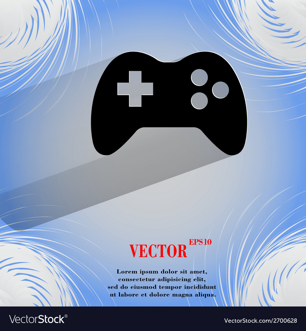Gaming joystick flat modern web design Royalty Free Vector