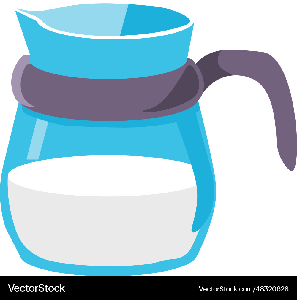 Glass jug with milk or drink container beverage Vector Image