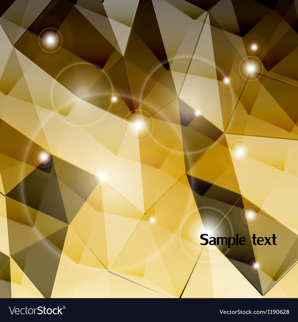 Gold triangle background Royalty Free Vector Image
