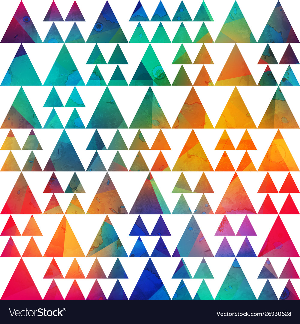Grunge triangle seamless pattern Royalty Free Vector Image