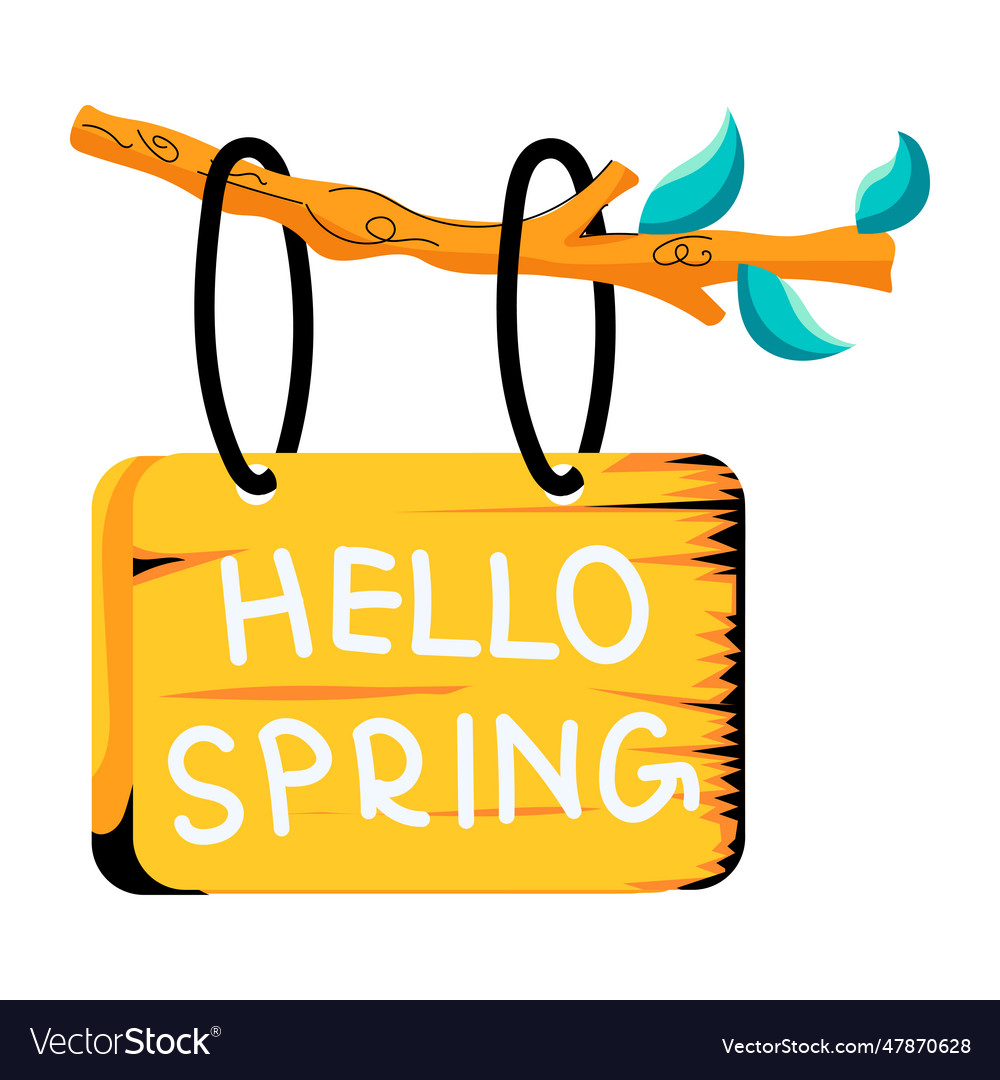 Hello spring Royalty Free Vector Image - VectorStock