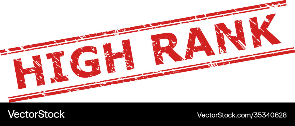 High rank seal with distress surface and double Vector Image