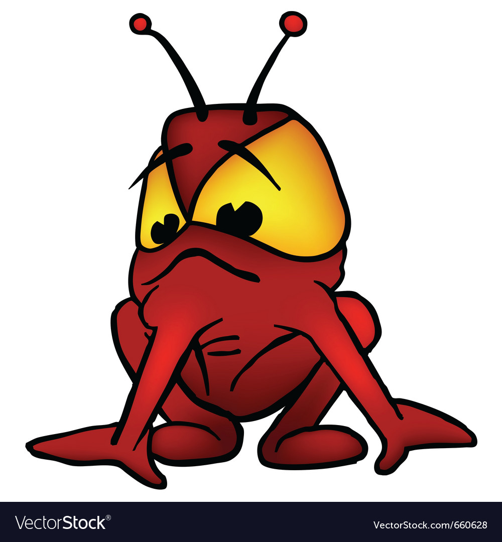 Red alien Royalty Free Vector Image - VectorStock