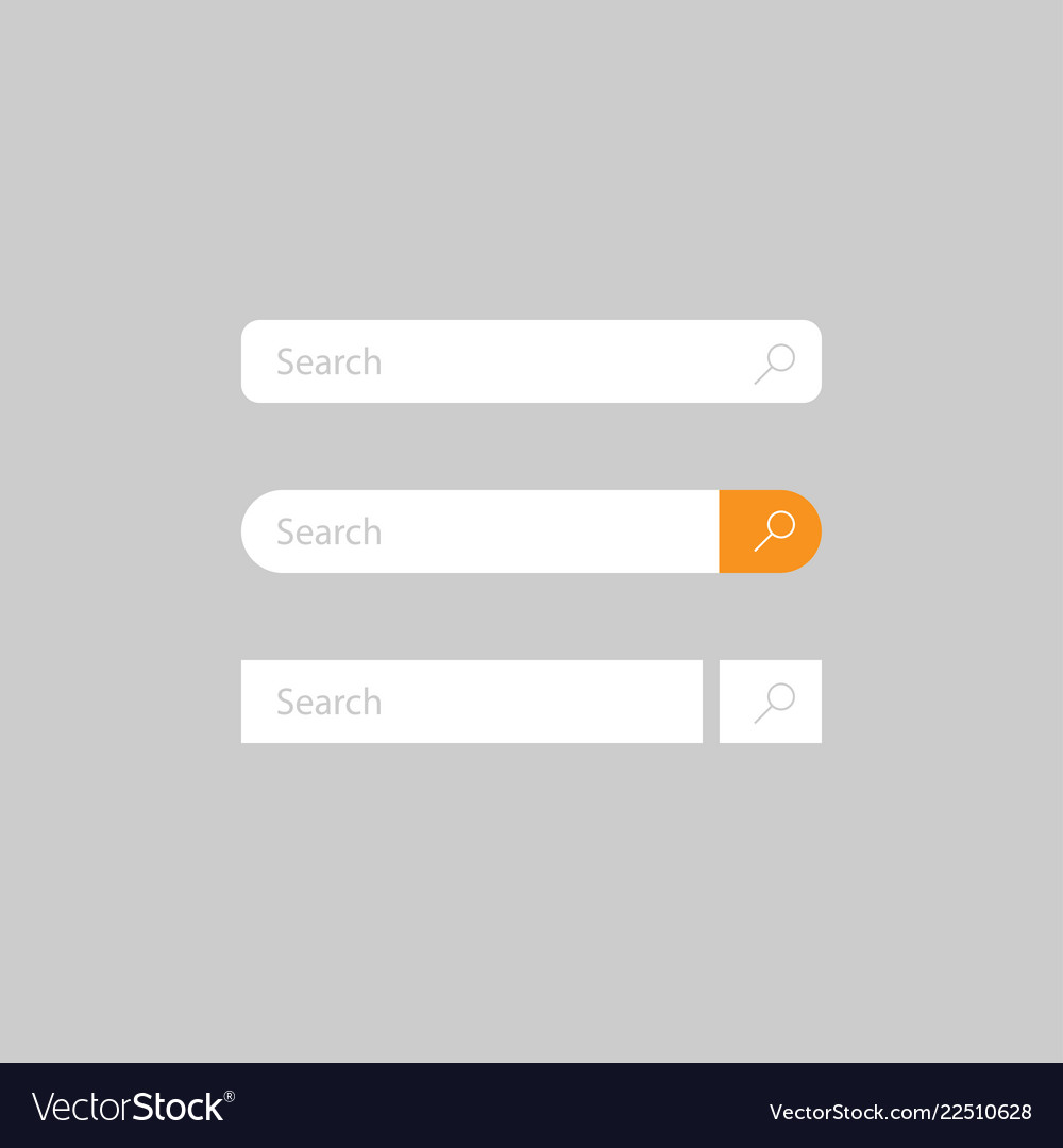Search bar for ui bar icons set Royalty Free Vector Image