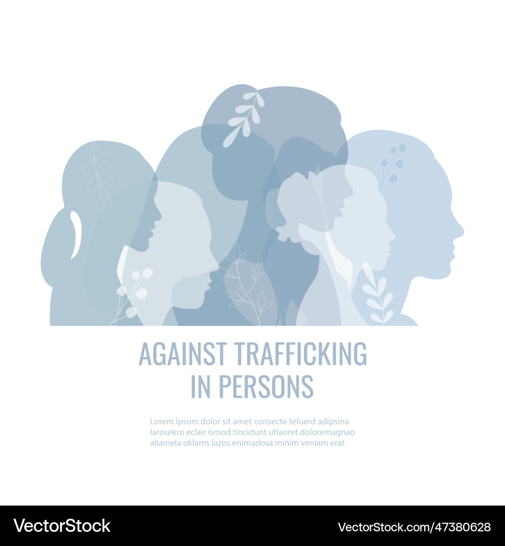 World anti-trafficking day banner7 Royalty Free Vector Image