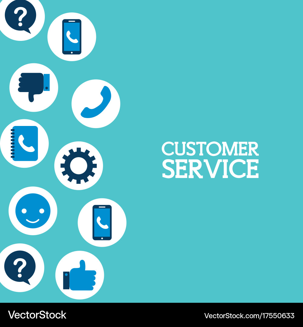 Collection icons customer service instrument Vector Image