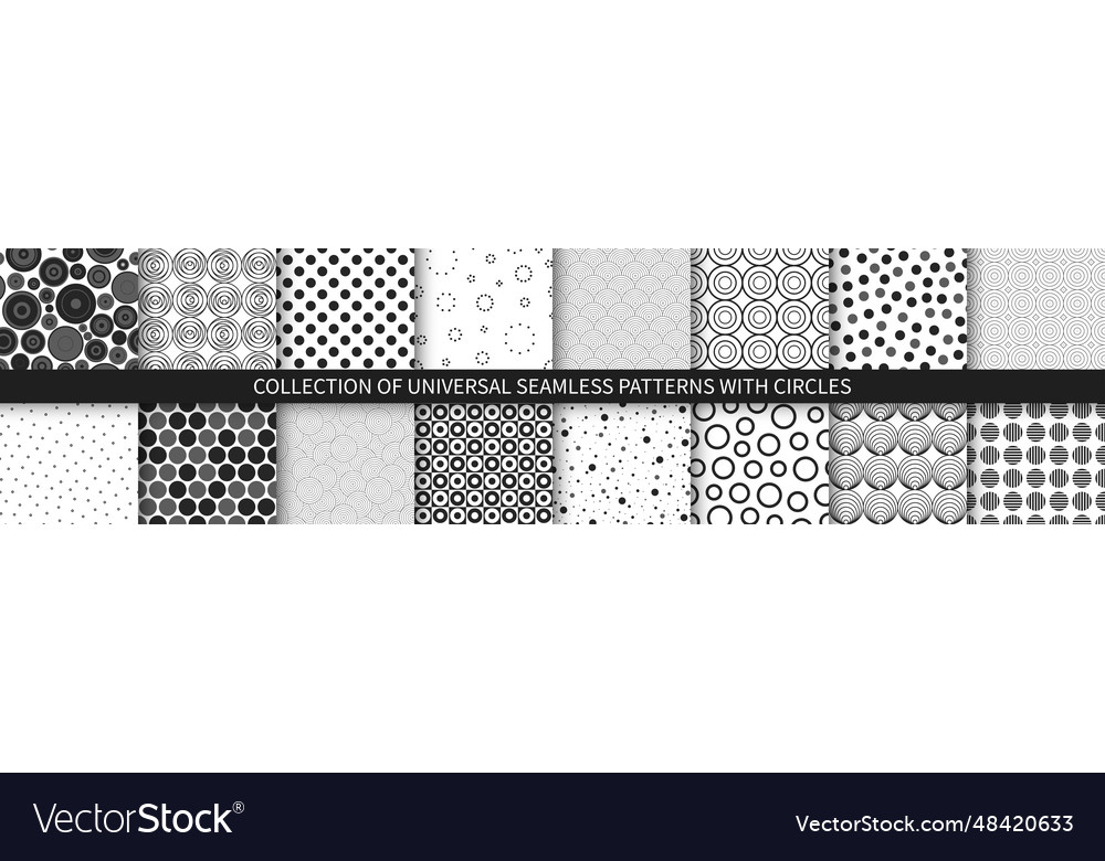 Collection of seamless patterns Royalty Free Vector Image