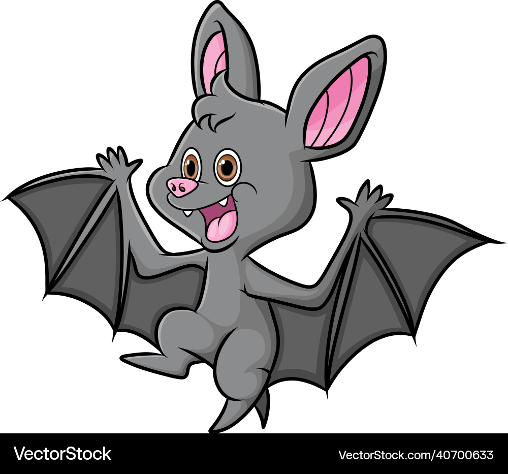 Cool bat is flying in the evening Royalty Free Vector Image