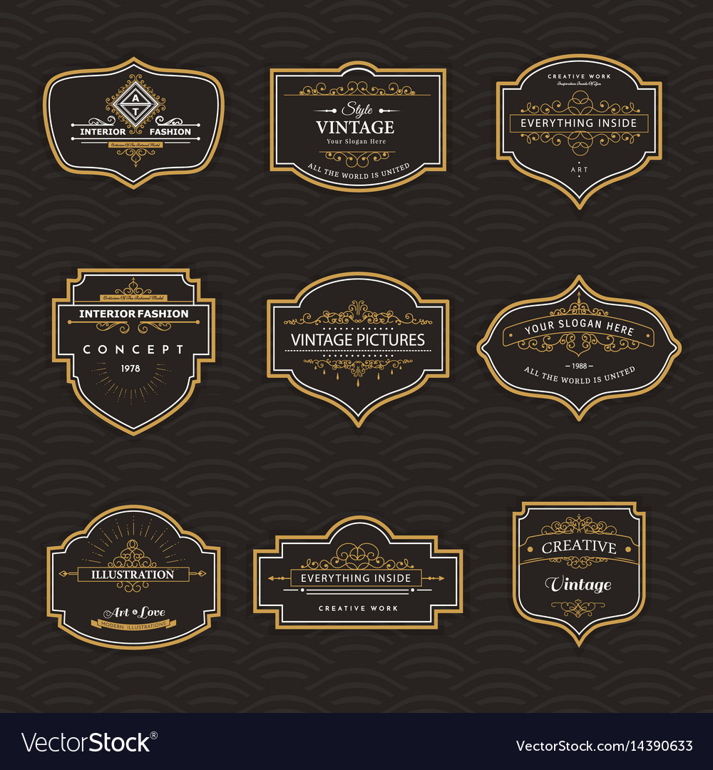 Design elements template Royalty Free Vector Image