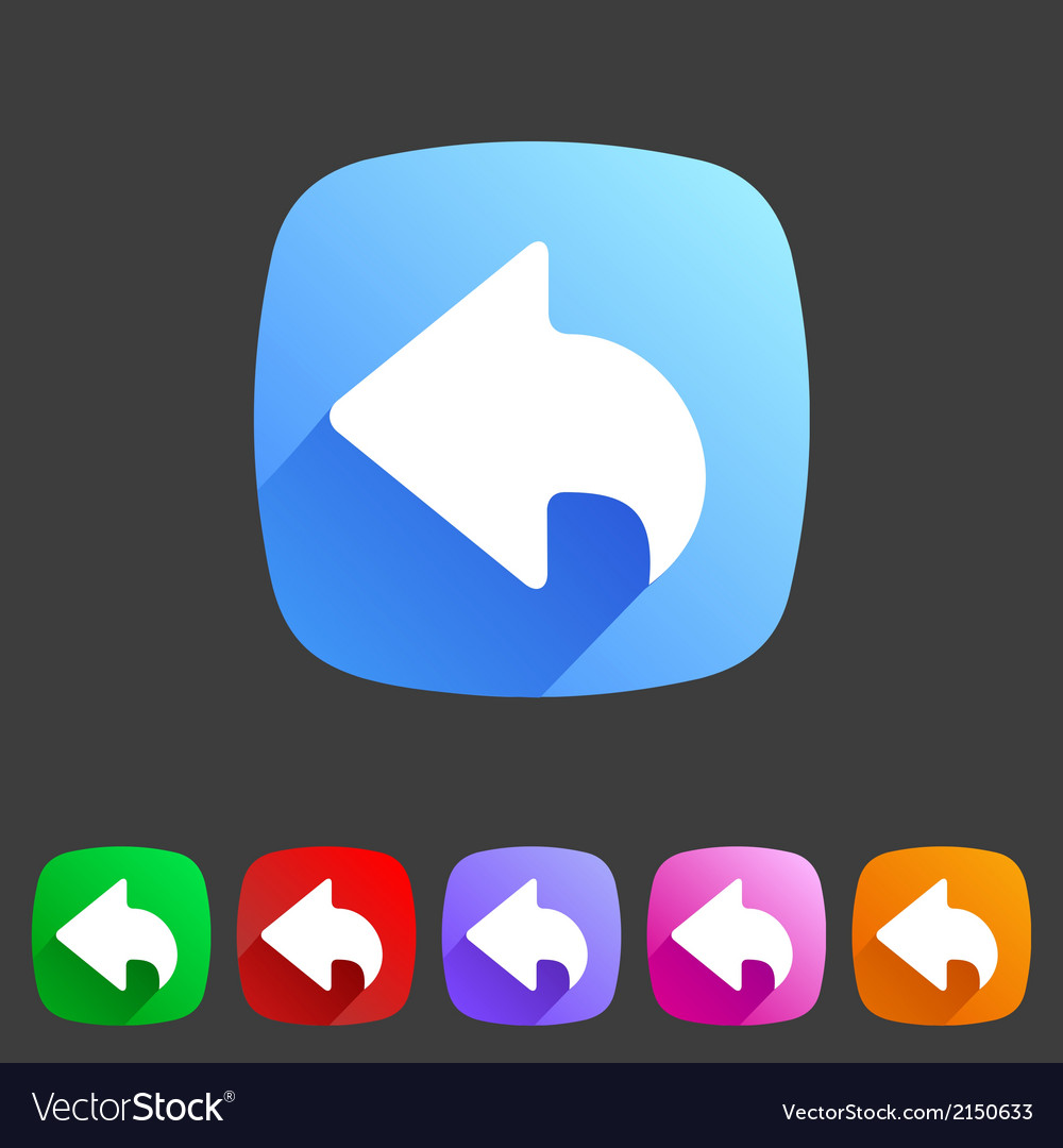 Flat icon back Royalty Free Vector Image - VectorStock