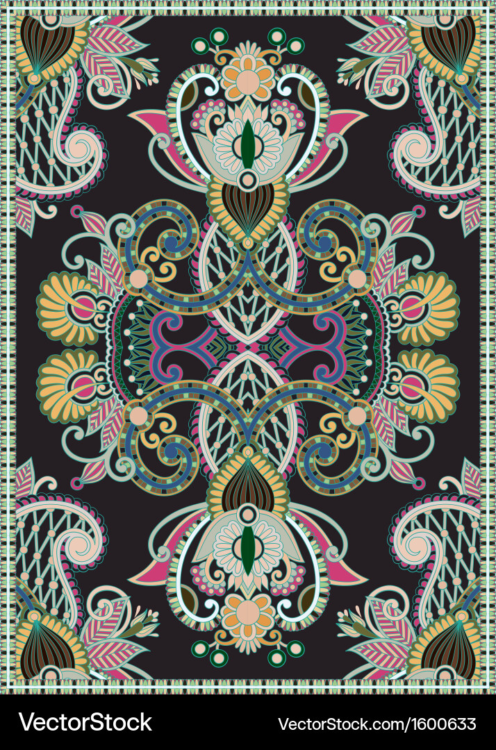 Floral Ornamental Seamless Carpet Royalty Free Vector Image