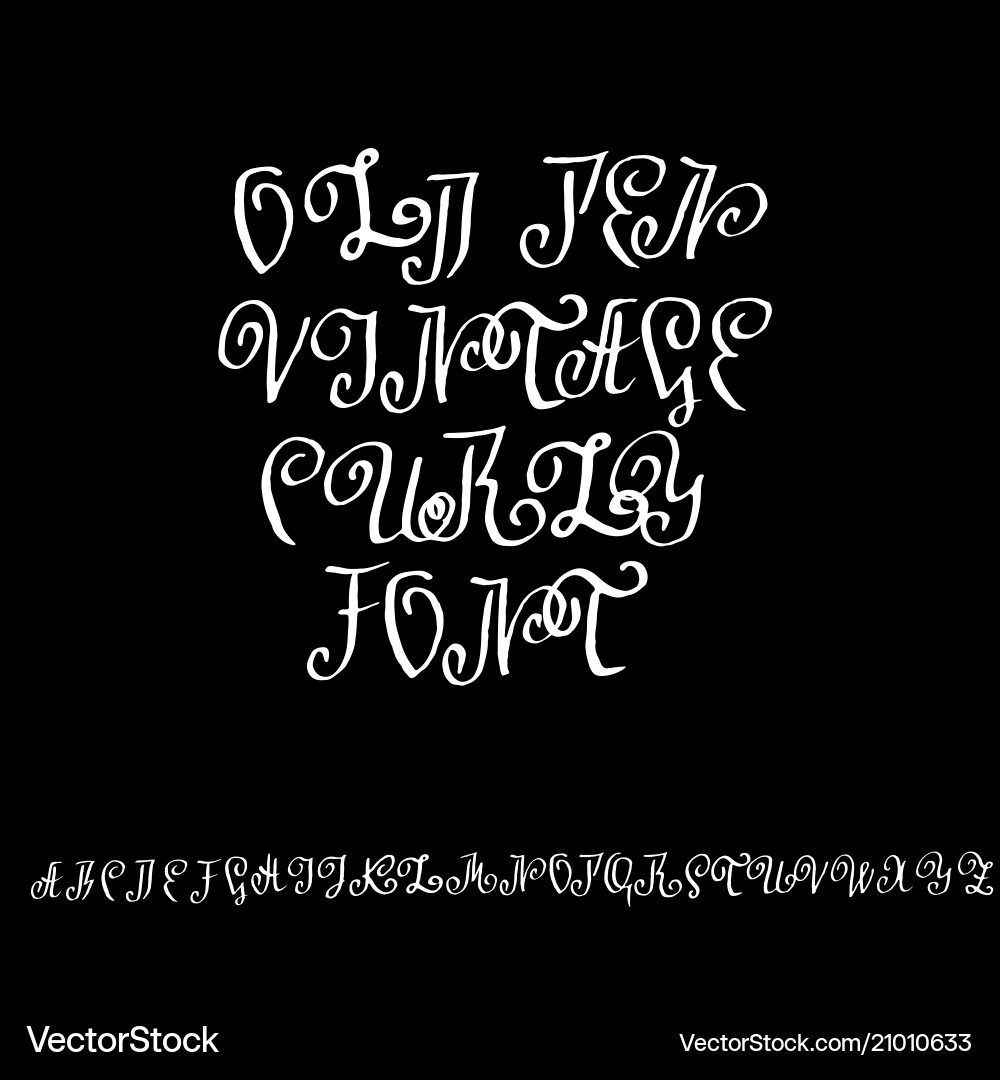 Handdrawn dry brush font modern lettering Vector Image