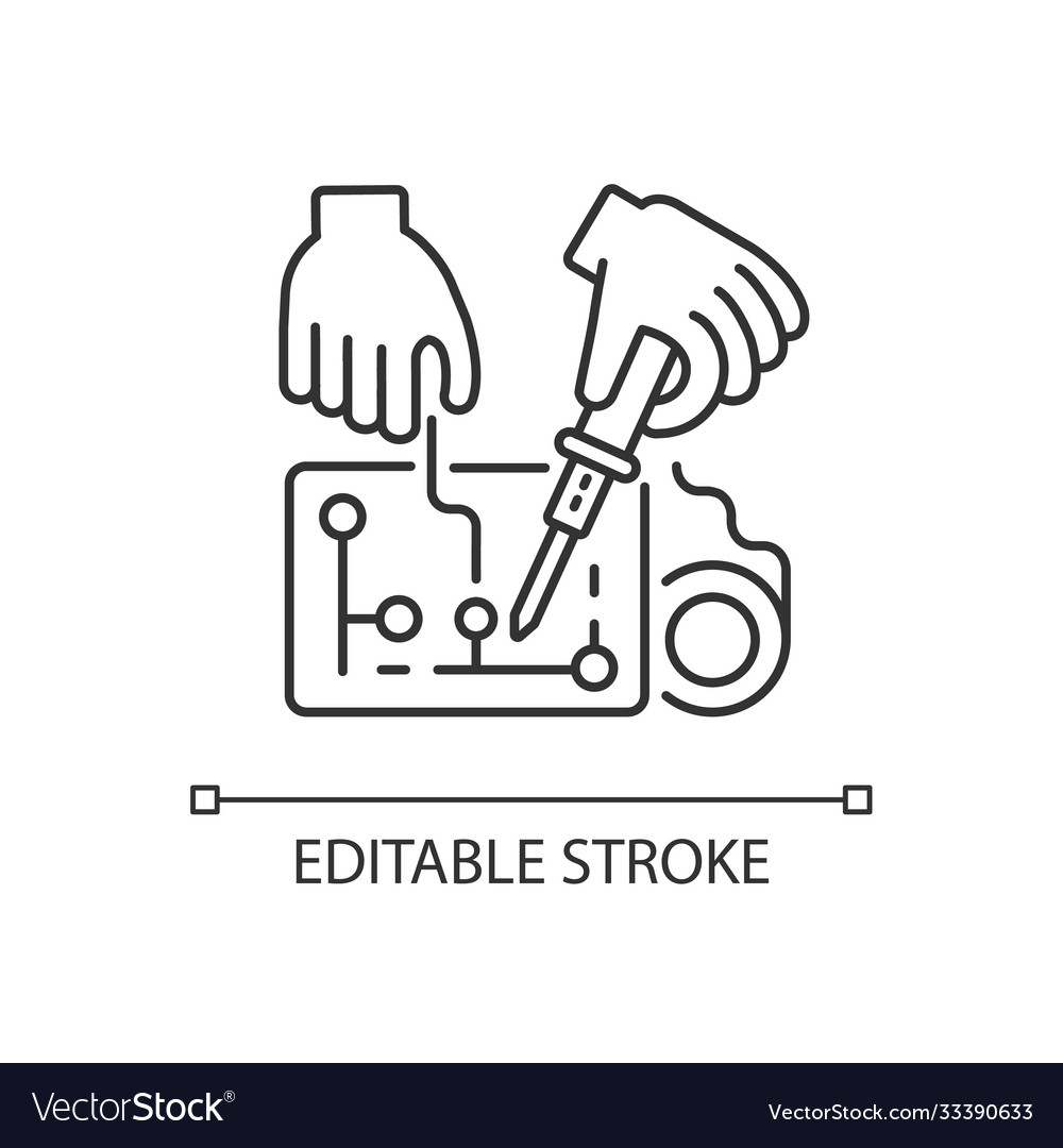 Hobby electronics linear icon Royalty Free Vector Image