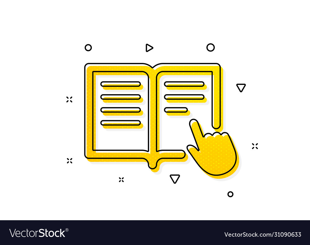 Instruction book icon education symbol Royalty Free Vector