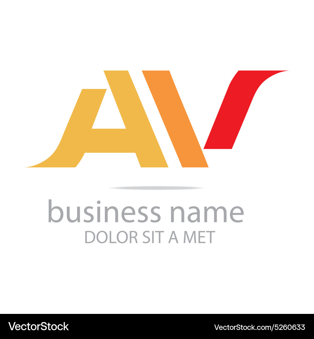 Letter a v alphabet element icon Royalty Free Vector Image
